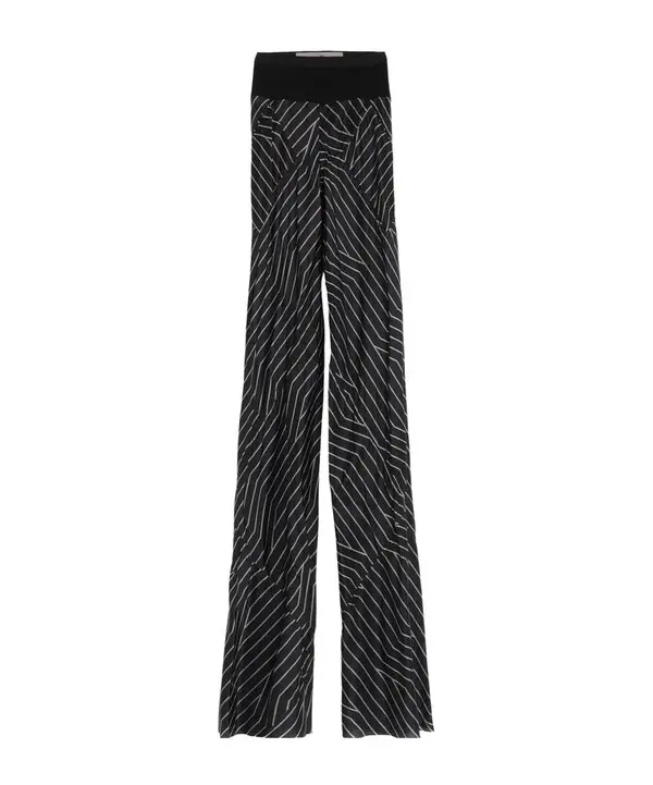 Rick Owens Two-tone Striped Knit Casual Pants