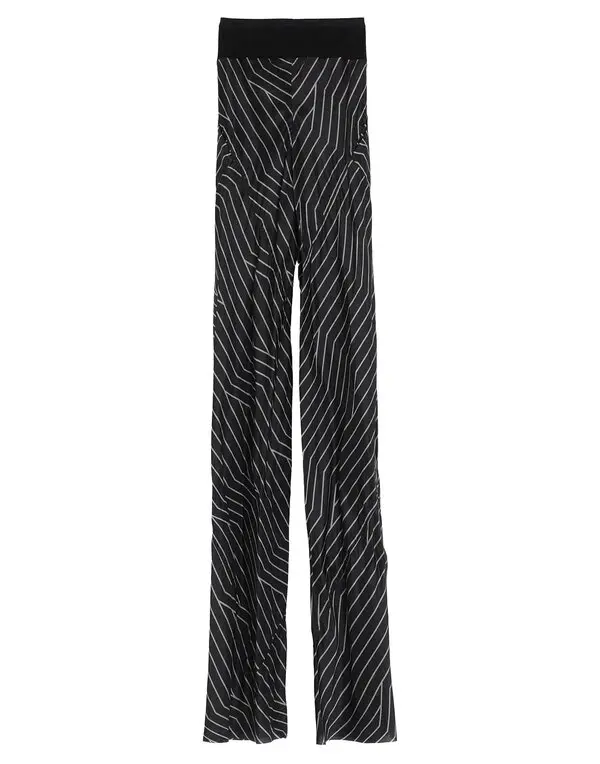 Rick Owens Two-tone Striped Knit Casual Pants