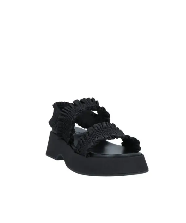 GANNI Fashion Versatile Solid Color Satin Mule Sandals