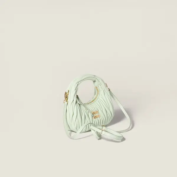 Miu Miu Wander Matelassé Nappa Leather Hobo Mini-bag