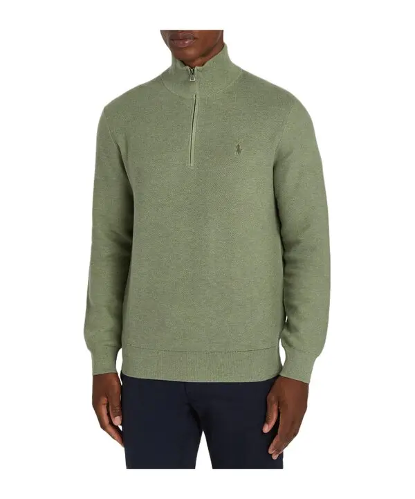 Polo Ralph Lauren Half-zip Waffle-knit Cotton Jumper
