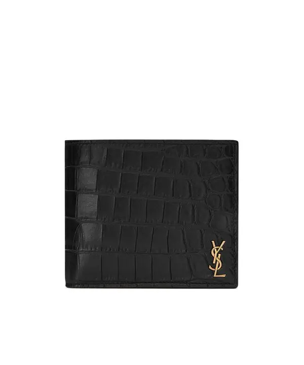 Saint Laurent Logo Wallet - Black