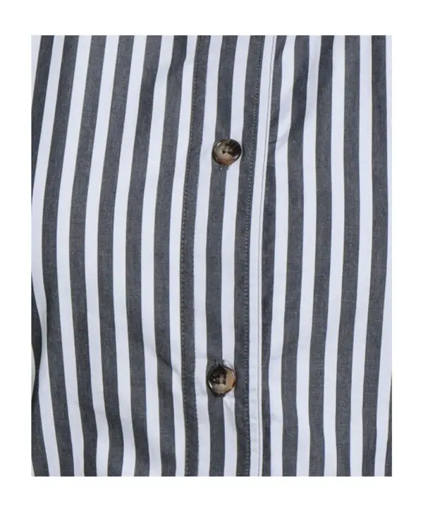 GANNI Long-sleeved Striped Shirt - Gray