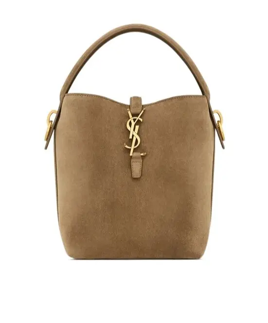 Saint Laurent Le 37 Small In Suede - Brown