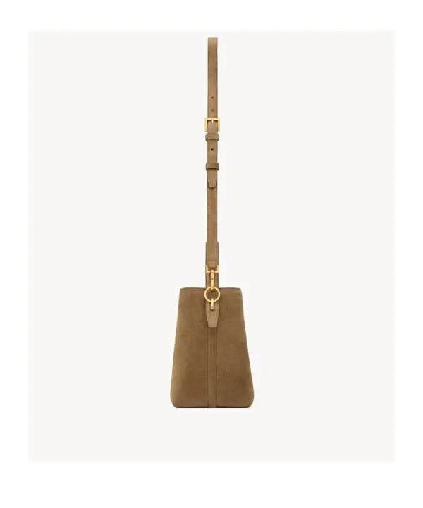 Saint Laurent Le 37 Small In Suede - Brown