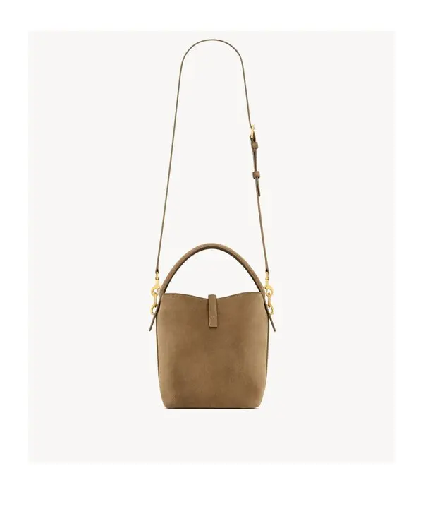Saint Laurent Le 37 Small In Suede - Brown