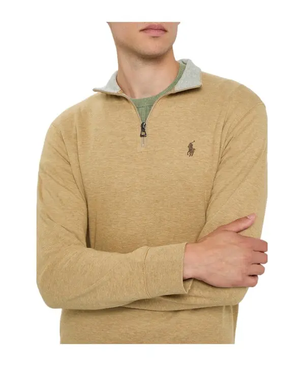Polo Ralph Lauren Half-zip Logo-embroidered Jersey Sweatshirt