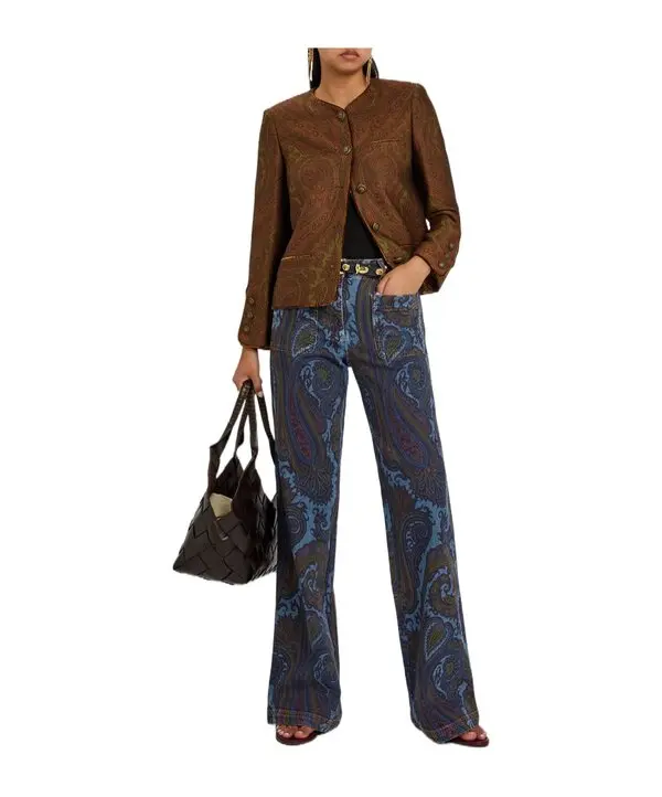 Etro Paisley-print Wide-leg Jeans
