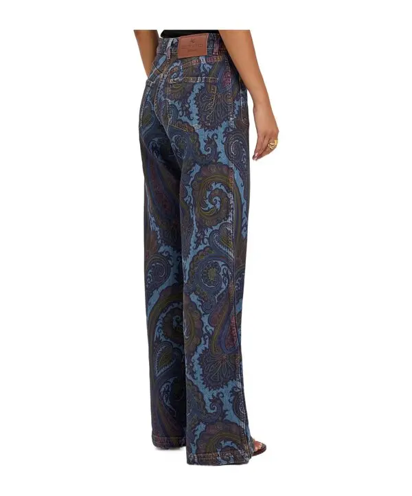 Etro Paisley-print Wide-leg Jeans
