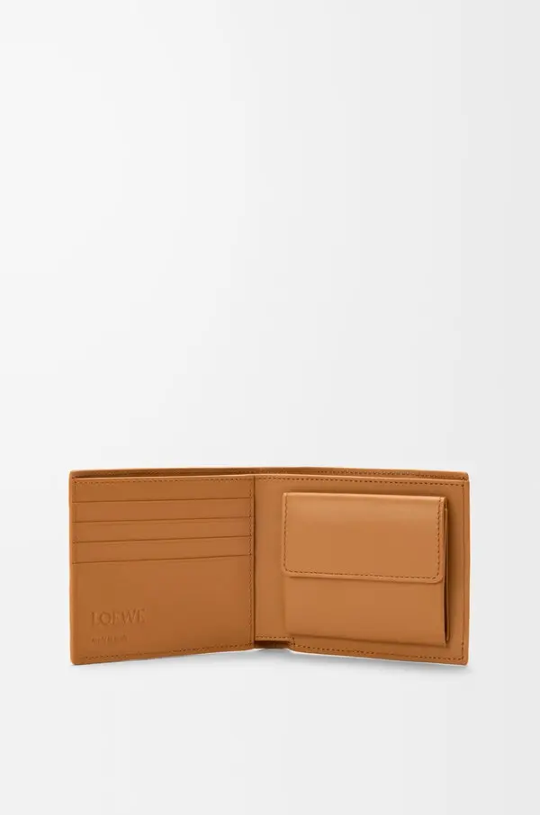 Loewe Puzzle Bifold Coin Wallet In Supple Grained Calfskin