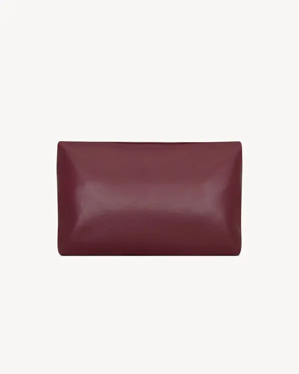 Saint Laurent Cassandre Large Envelope Pouch In Shiny Leather