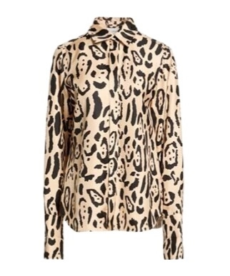 Sportmax Minimalist Fashion Leopard Print Shirt - Nude