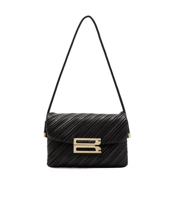 Victoria Beckham Dorian Textured Leather Shoulder Bag