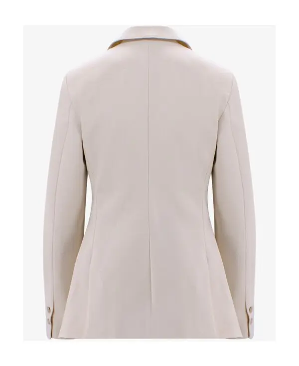 SEMICOUTURE Double-breasted V-neck Blazer With Cuff Buttons