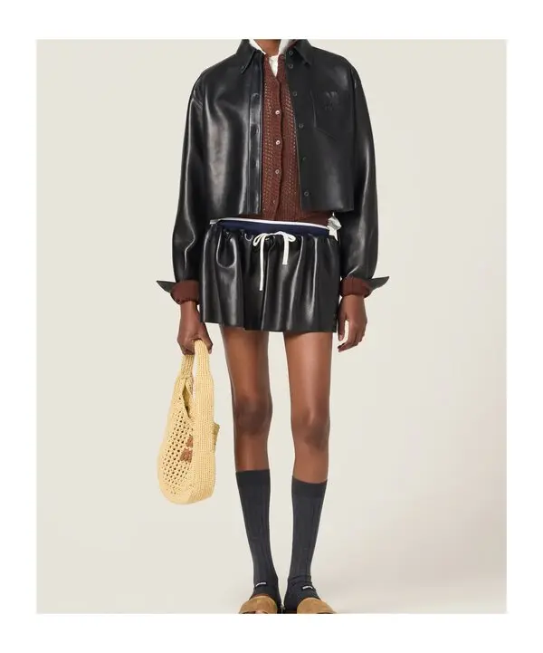 Miu Miu Plongé Nappa Leather Shirt