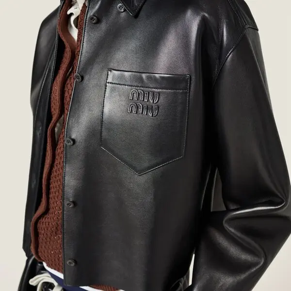 Miu Miu Plongé Nappa Leather Shirt