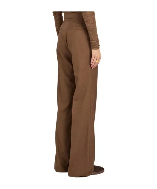 Gabriela Hearst Solid Color Straight-leg Trousers