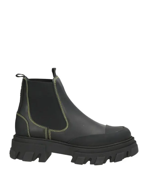 GANNI Leather Block-heel Boots