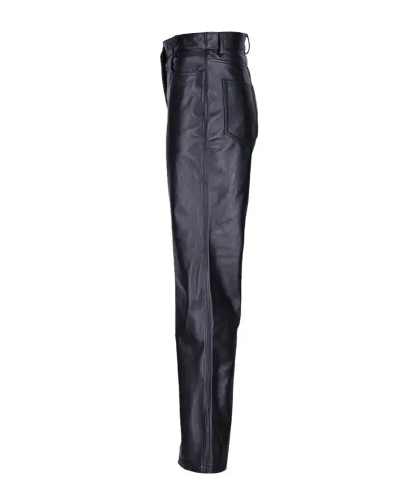TOTEME Straight Leg Leather Trousers
