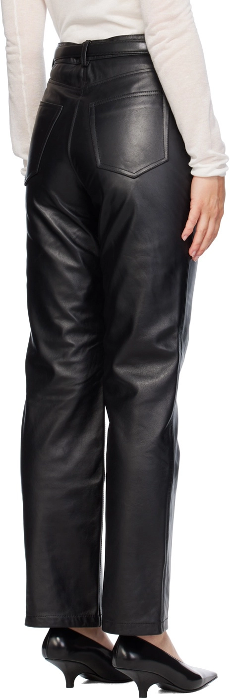 TOTEME Straight Leg Leather Trousers