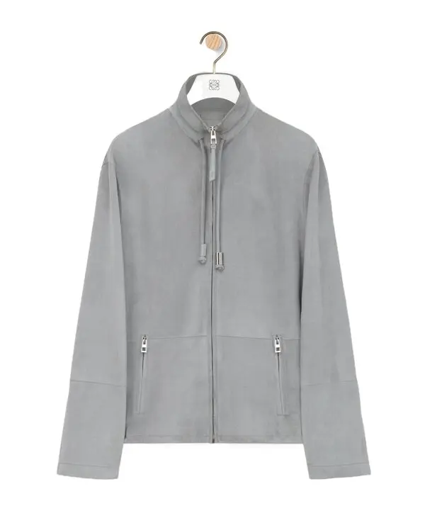 Loewe Long-sleeved Leather Jacket - Light Gray