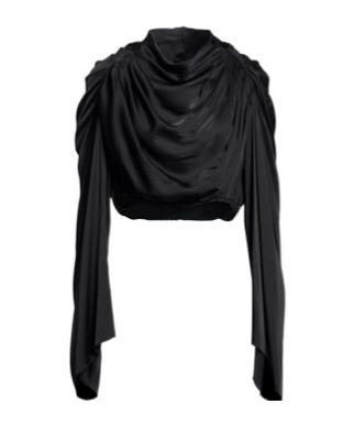 Rick Owens Satin Long Sleeve Blouse