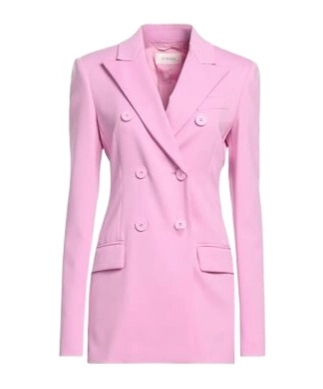 Sportmax Fashion Minimal Double-breasted Blazer - Pink