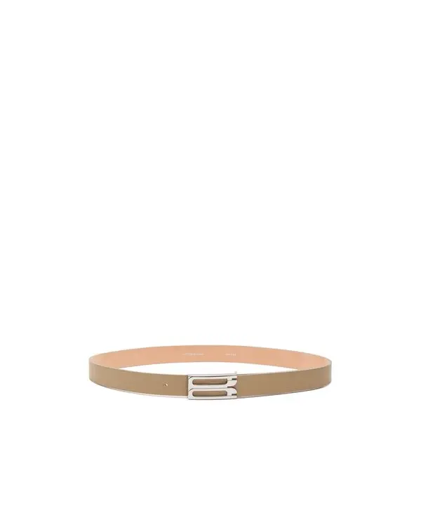 Victoria Beckham Dorian Leather Belt - Nude