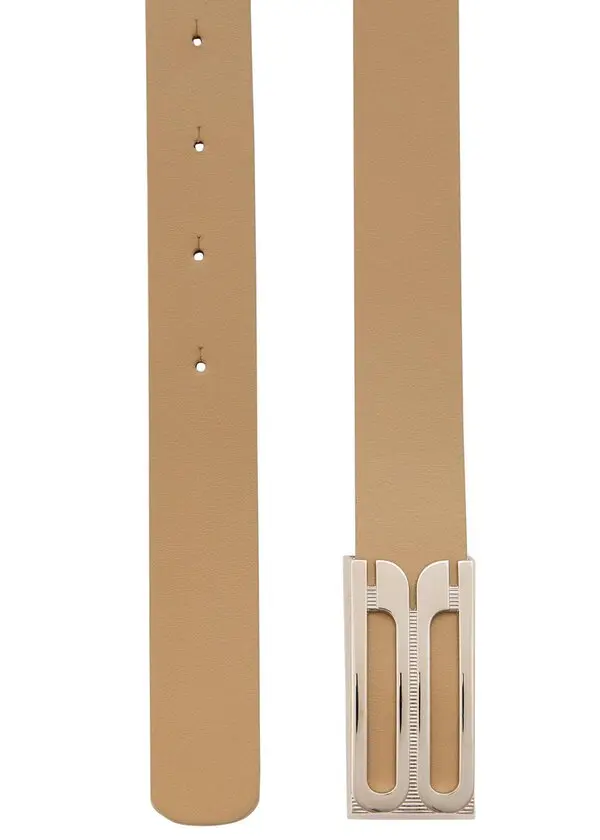 Victoria Beckham Dorian Leather Belt - Nude