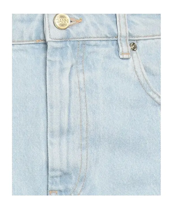 GANNI Light-colored Denim Midi Skirt