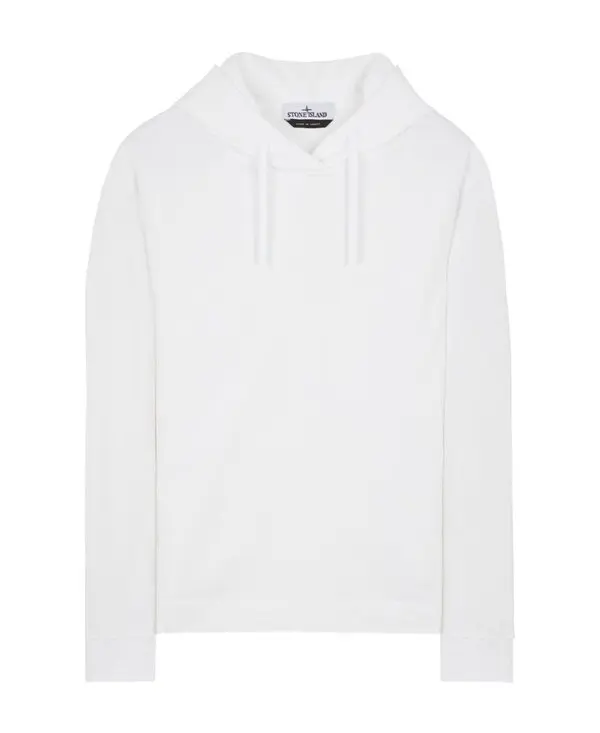 Stone Island Logo Embroidered Cotton Hoodie