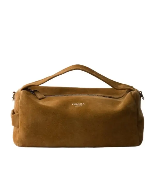 Prada Suede Shoulder Bag - Cinnamon