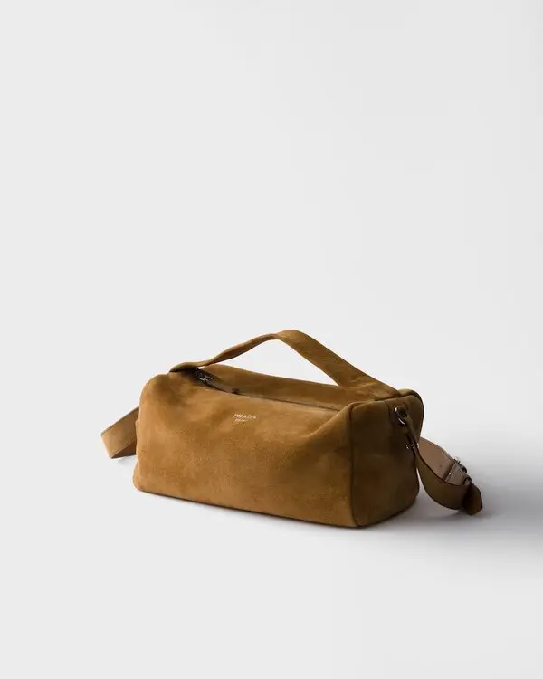 Prada Suede Shoulder Bag - Cinnamon