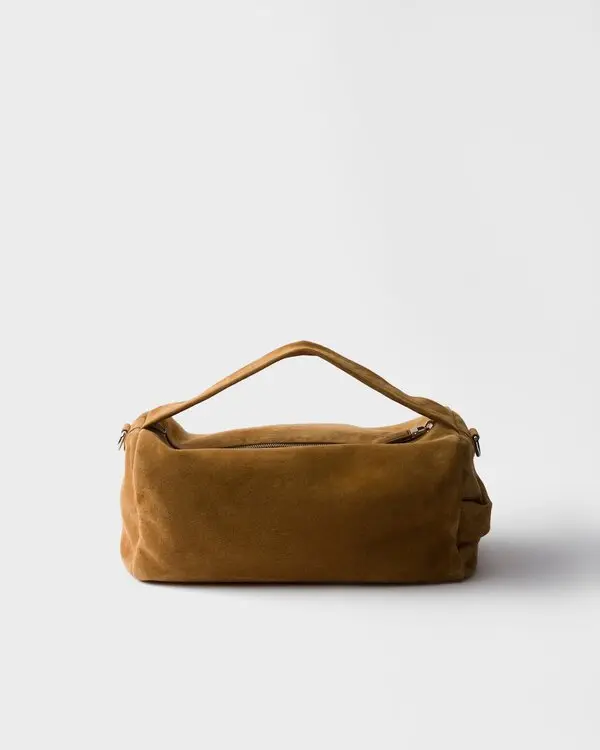 Prada Suede Shoulder Bag - Cinnamon