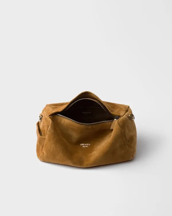 Prada Suede Shoulder Bag - Cinnamon