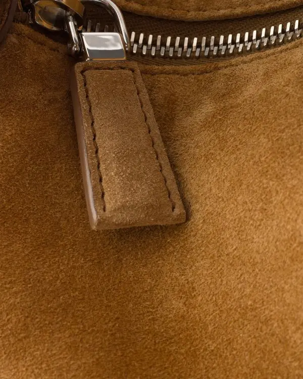 Prada Suede Shoulder Bag - Cinnamon
