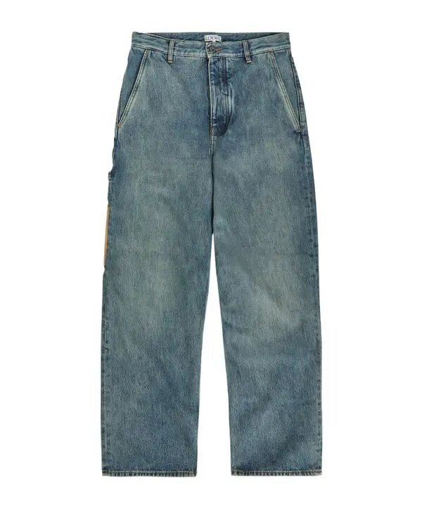 Loewe Panelled Straight-leg Jeans