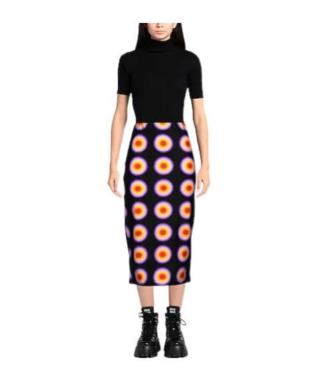 Sportmax Polka Dot Stretch Pencil Skirt