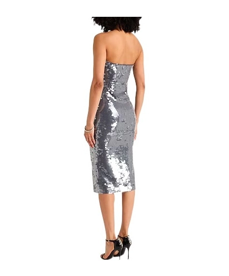 Sportmax Sequined Strapless Two-tone Dress