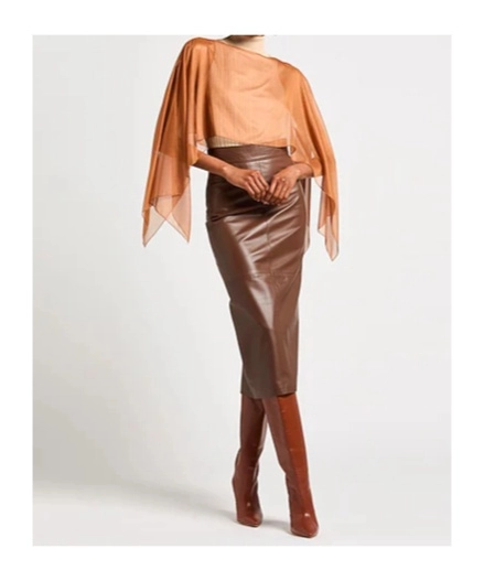 MAXCO. Max&co. Metallic Crepe Cape Effect Blouse