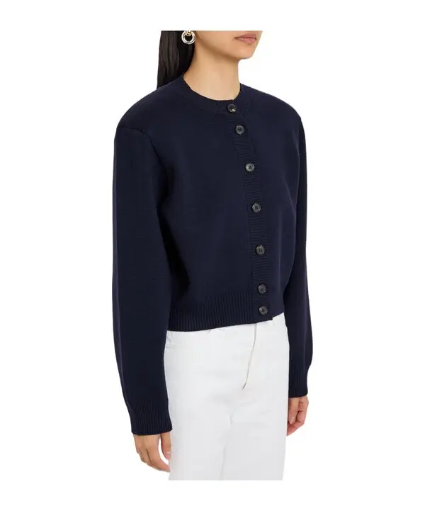 RÓHE Stretch-wool Cardigan With Padded Shoulders