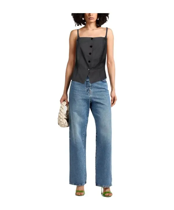 GANNI Sleeveless Striped Top