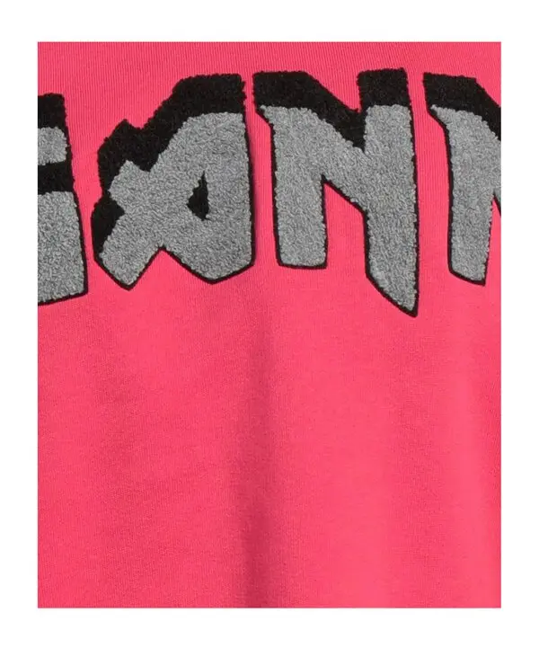 GANNI Fleece Sweatshirt - Red