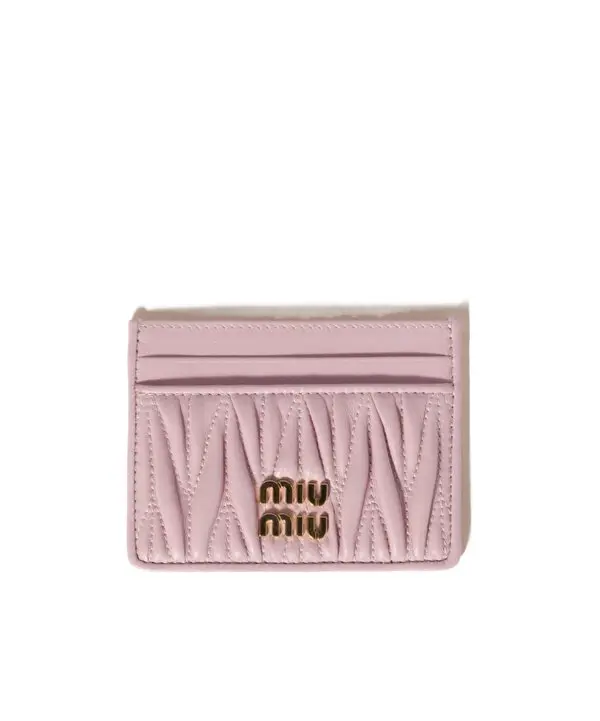 Miu Miu Matelassé Nappa Leather Card Holder