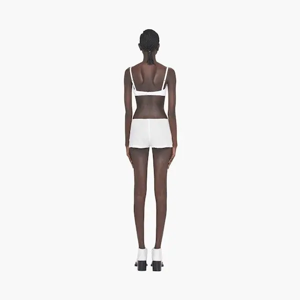 Miu Miu Ribbed Knit Demi Bra