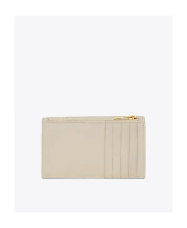 Saint Laurent Cassandre Matelassé Fragments Flap Card Case In Quilted Lambskin