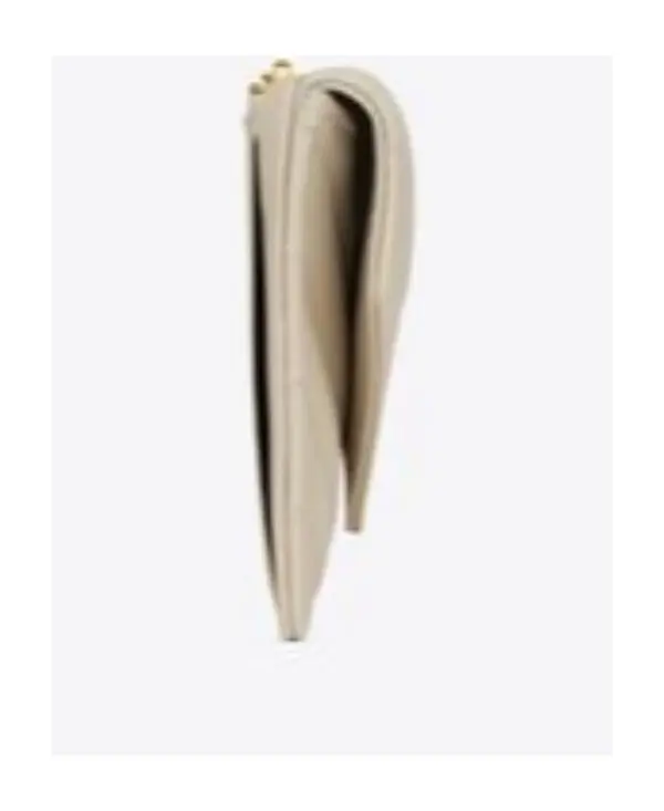 Saint Laurent Cassandre Matelassé Fragments Flap Card Case In Quilted Lambskin