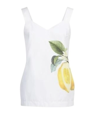 Sportmax Lemon Print V-neck Camisole Top