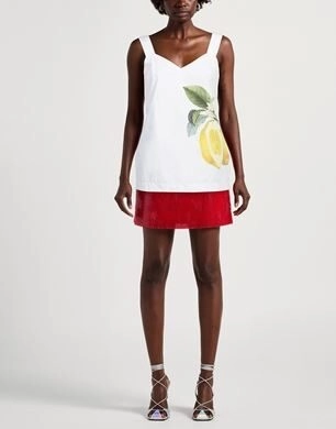 Sportmax Lemon Print V-neck Camisole Top