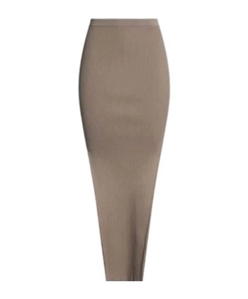 Rick Owens Simple Knitted Midi Skirt